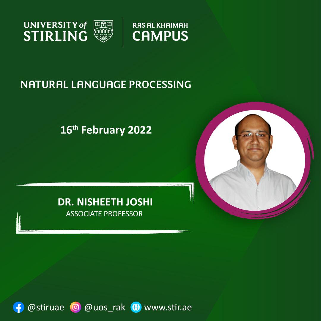 Guest Lecture: Natural Language Processing – UNIVERSITY OF STIRLING UAE