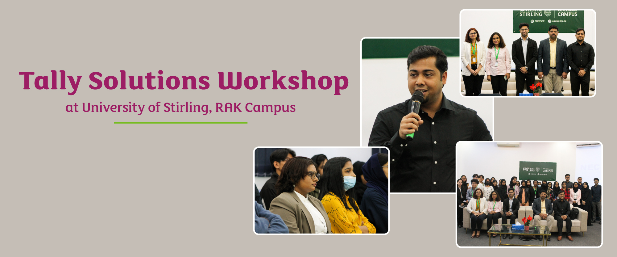 Tally Solutions Workshop at University of Stirling, RAK Campus ...